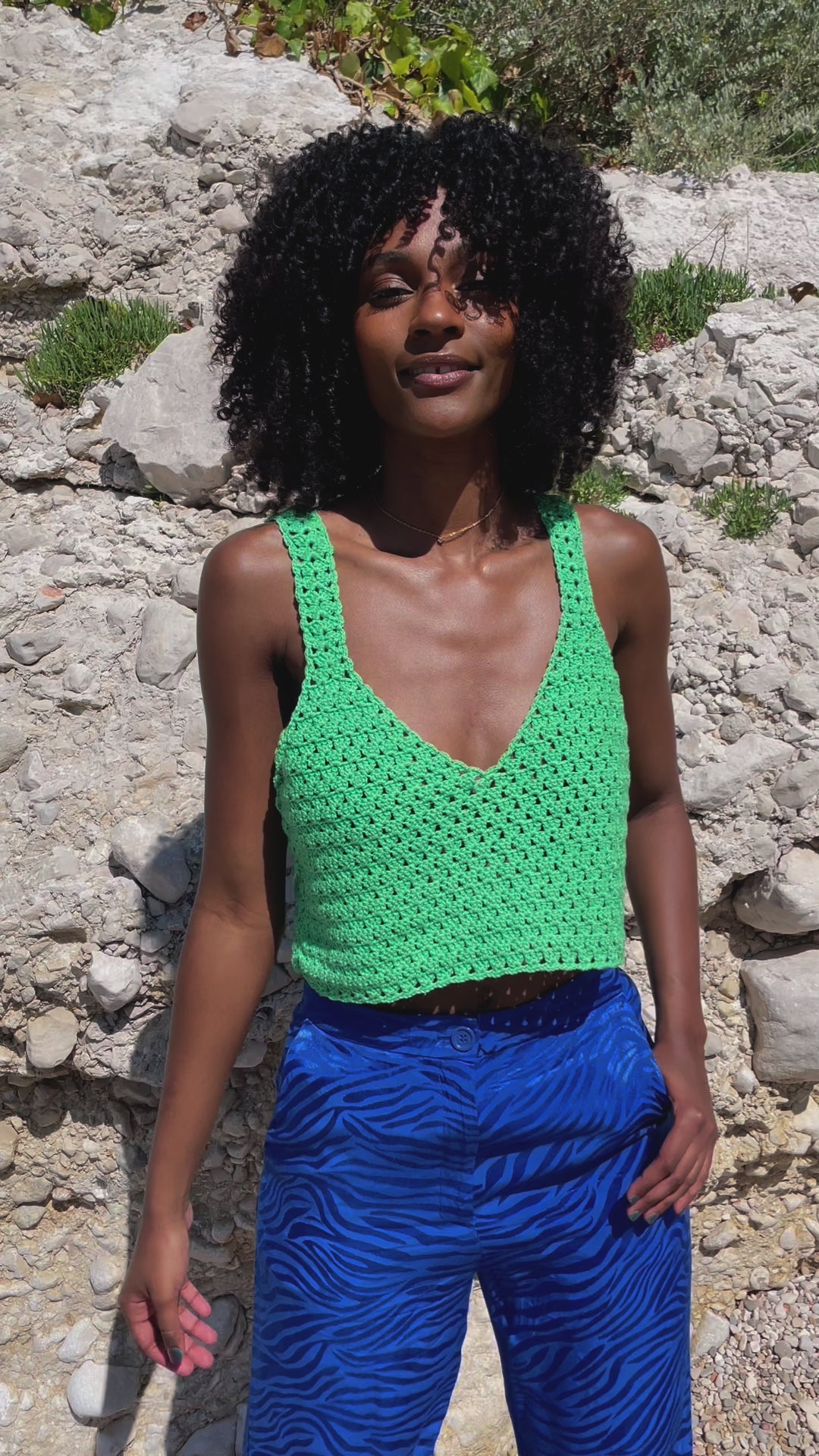 Top crochet Rosita - vert – Les Mains de Mamie
