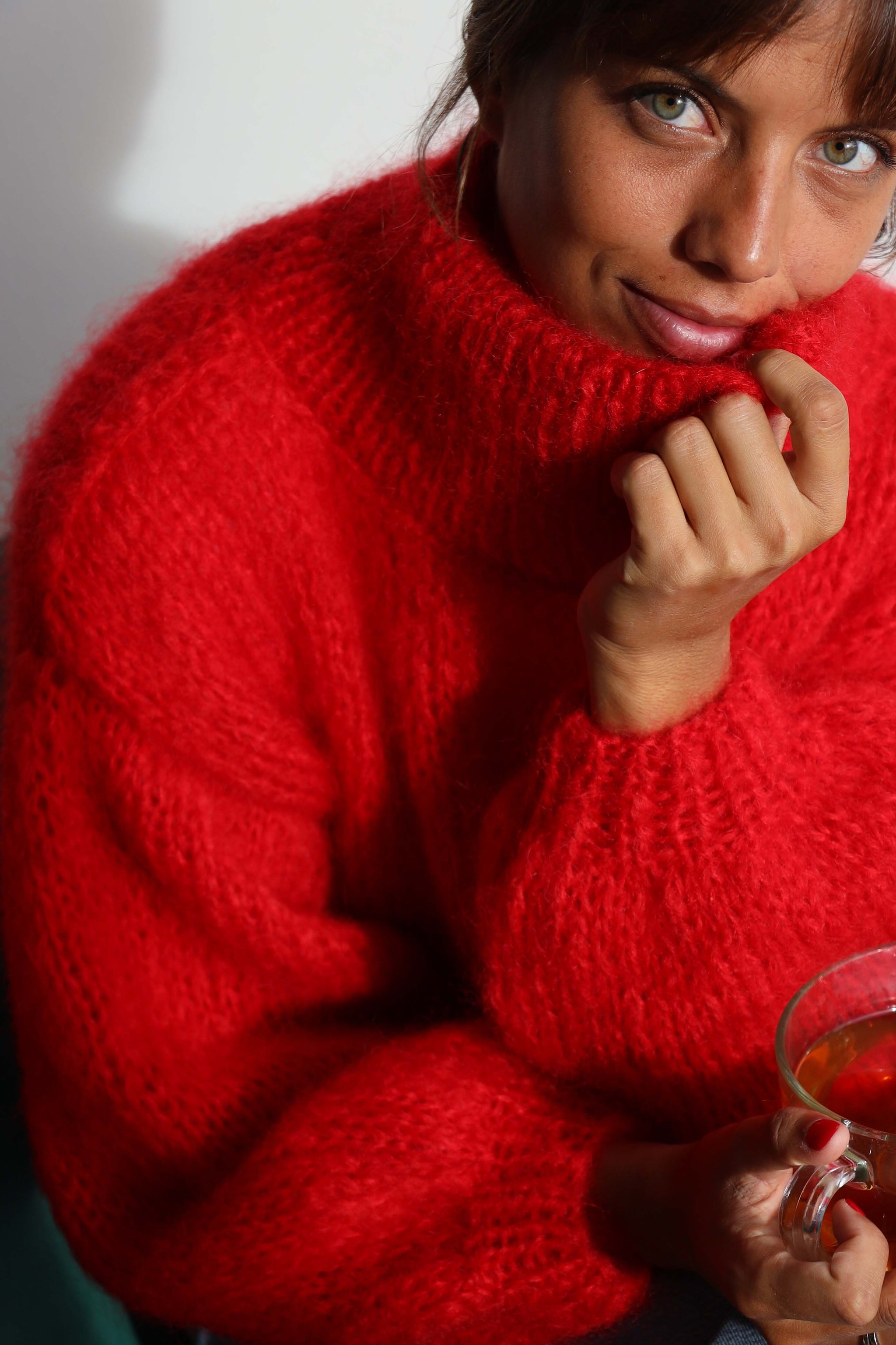 Pull Jeanne - rouge – Les Mains de Mamie