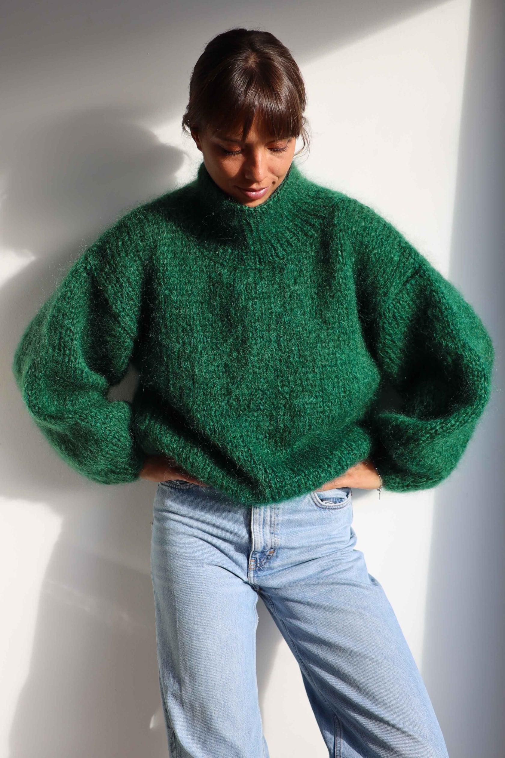 Pull Jeanne - vert – Les Mains de Mamie